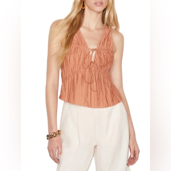 Frame Denim | Tops | Nwt Frame Cinched Crinkle Tank | Poshmark
